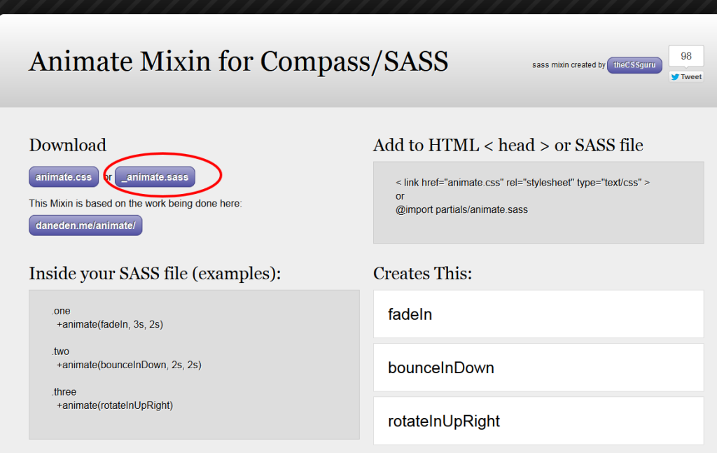 Compass/SASS を使ったアニメーションのミックスイン | Web Design Leaves